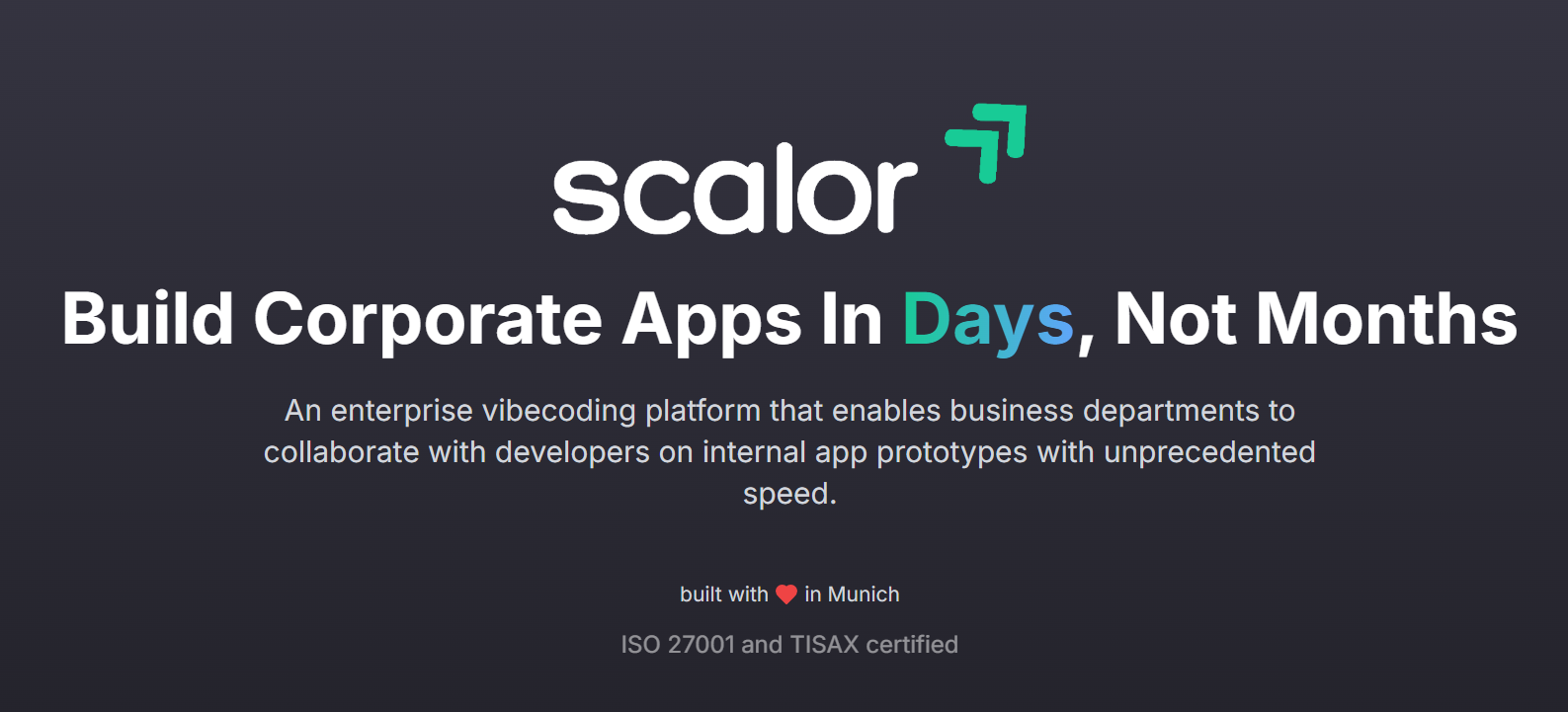 SCALOR - Enterprise Vibecoding | Self-Hosted AI Coding Platform | Made in Europe